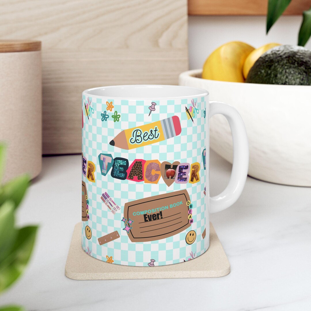 Best Teacher Ceramic Mug - Personalized Gift, Fun Classroom Mug ...
