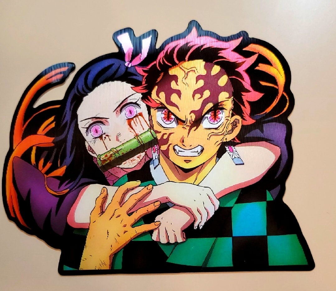 Anime Peeker | High Quality Holographic 3D Motion Peeker | Car Decal ...