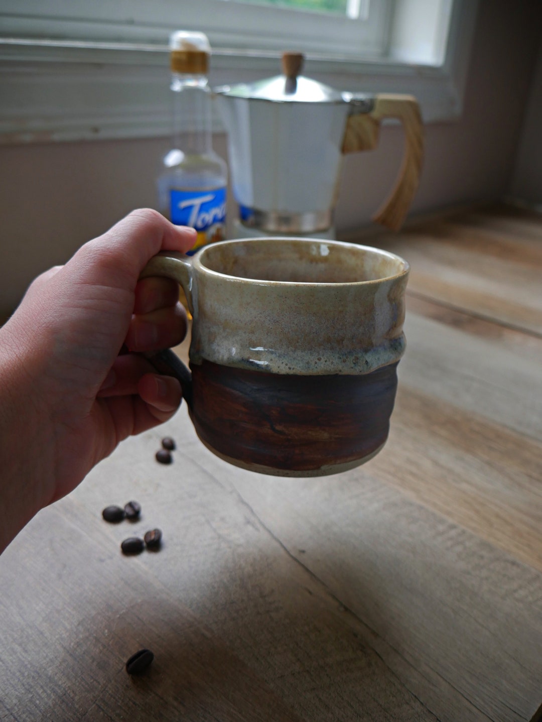 Cream Colored Handmade Drip Coffee Mug - Etsy