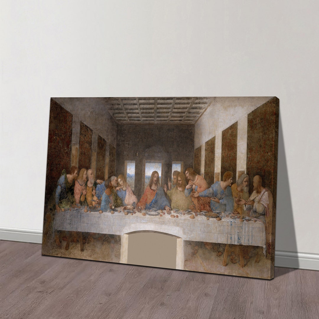 Leonardo Da Vinci the Last Supper Canvas Painting, Famous Canvas Art ...