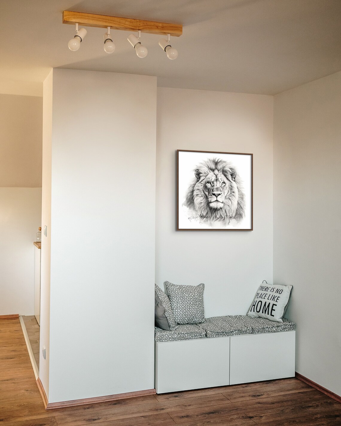 African Lion - Line Drawing Digital Download 24x24 Inches 300dpi - Etsy