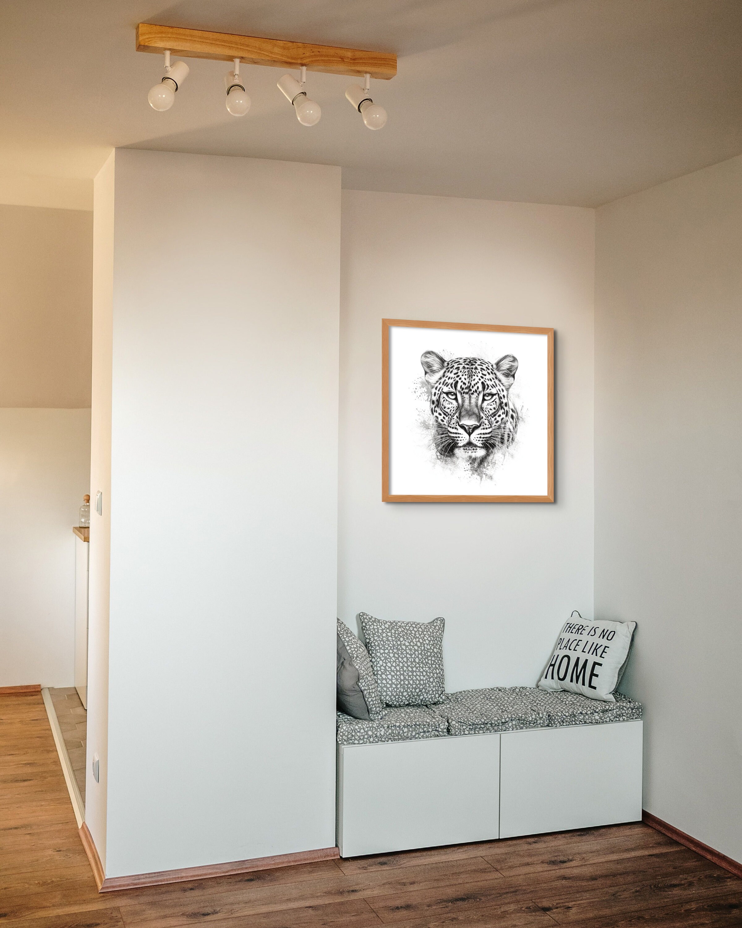 African Leopard - Line Drawing Digital Download 24x24 Inches 300dpi - Etsy