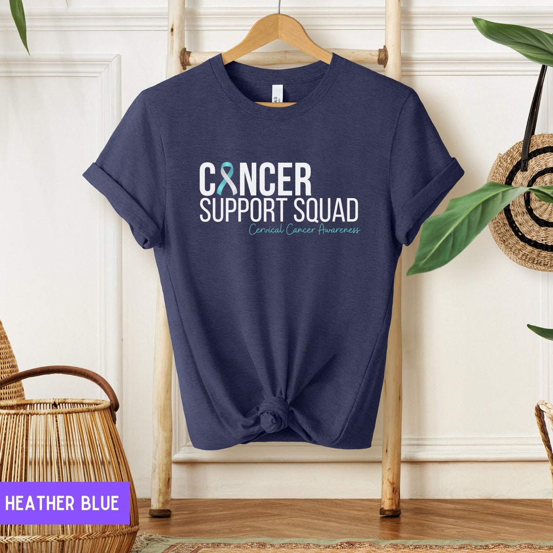 Cervical Cancer Support Squad Shirt, Team Cancer Tshirt, Cervical ...
