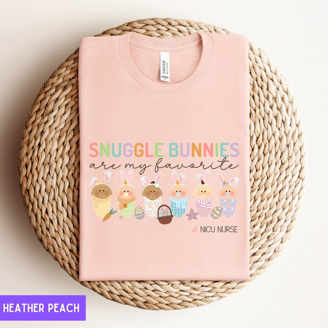 NICU Easter Shirt, Cute Bunnies Easter Neonatal ICU Care Nurse Shirt ...