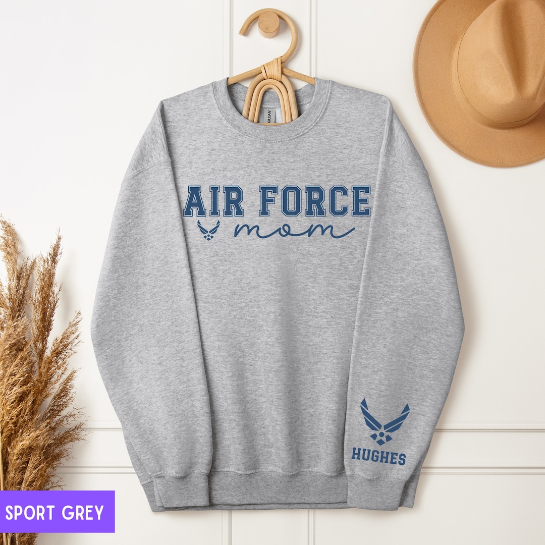 Personalized Air Force Mom Sweatshirt With Kid Names on Sleeve, Custom ...