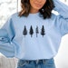 Pine Tree Sweatshirt, Evergreen Trees Sweatshirt, Travel Sweatshirt ...