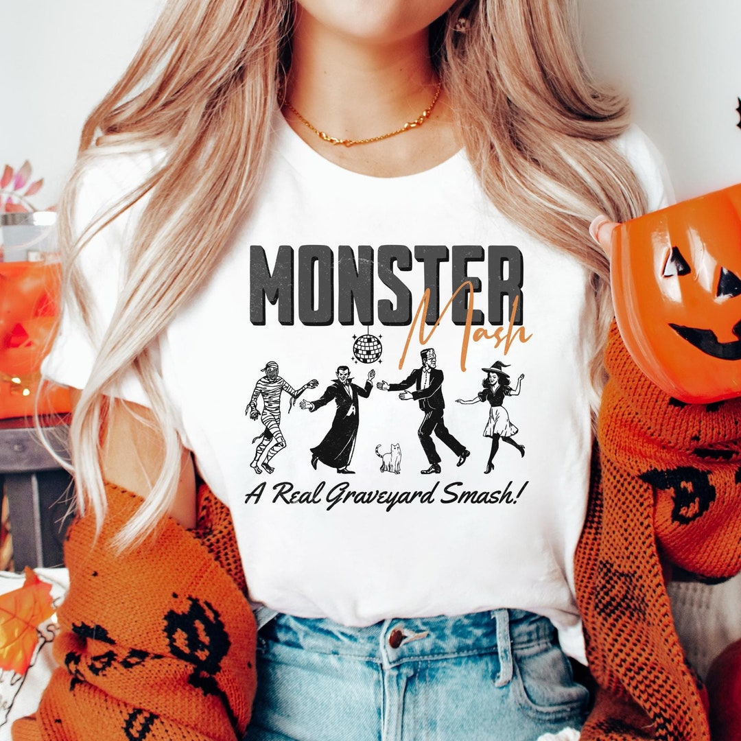 Retro Halloween Shirt, Monster Mash Tshirt, Vintage Ghost Halloween T ...