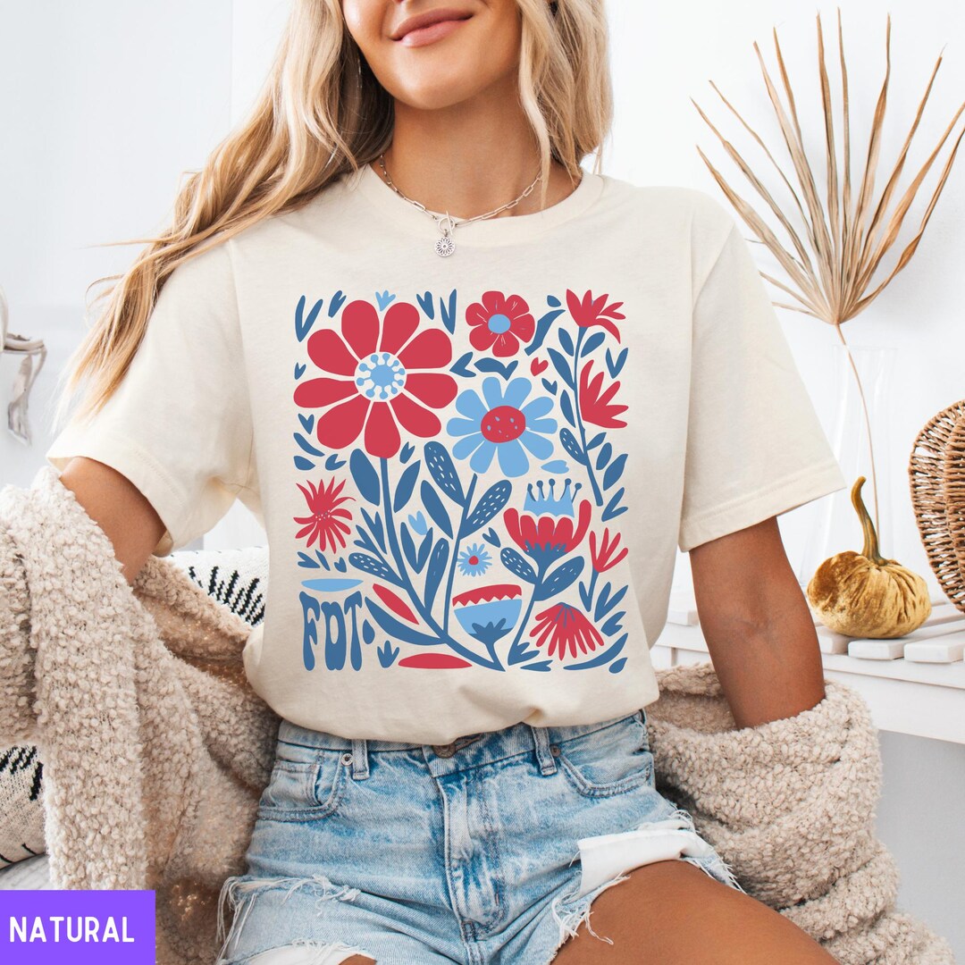 Subtle FDT Shirt, F*ck Donald Trump Tshirt, Floral FDT Gift, Flower ...