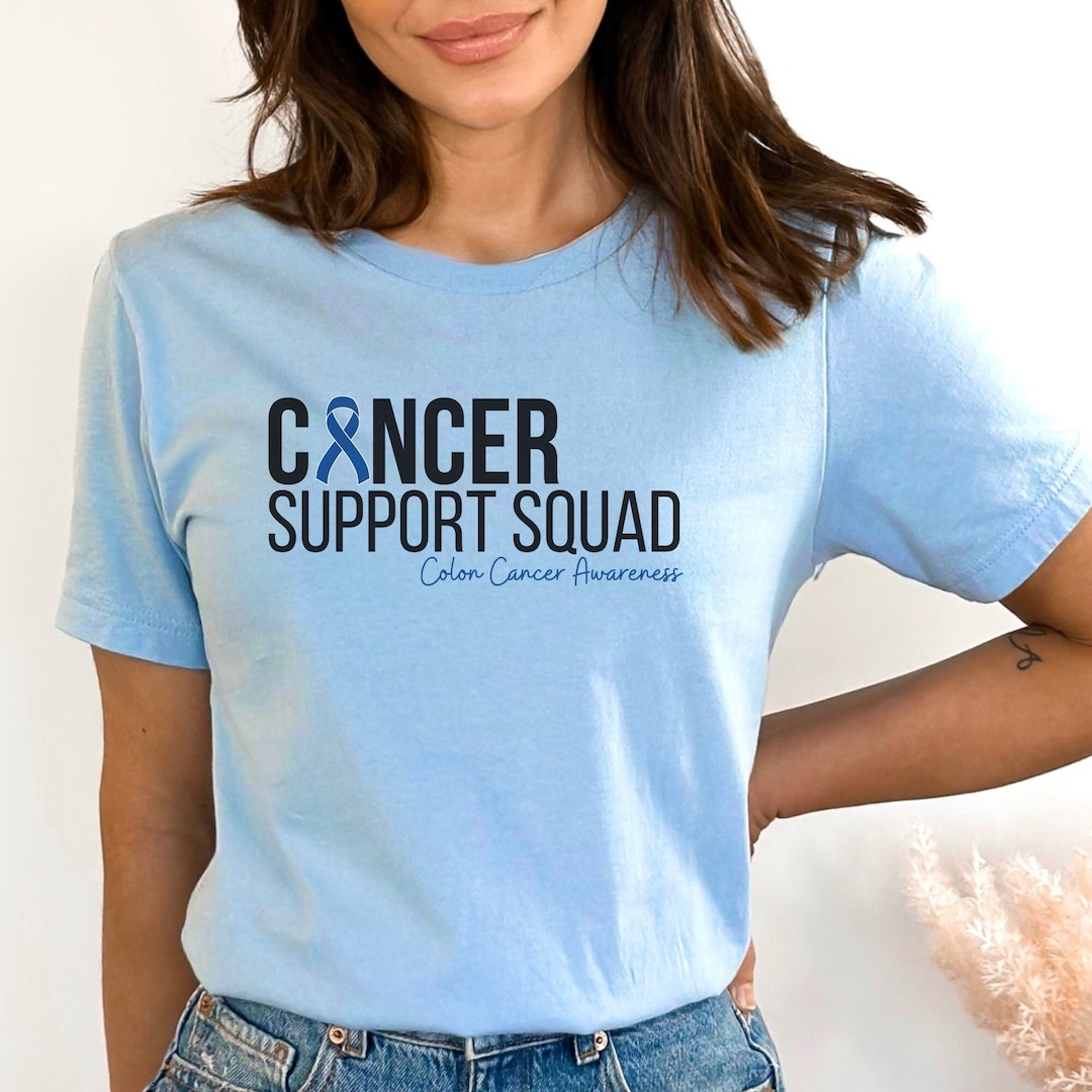 Colon Cancer Support Squad Shirt, Team Cancer Shirt, Colon Cancer ...