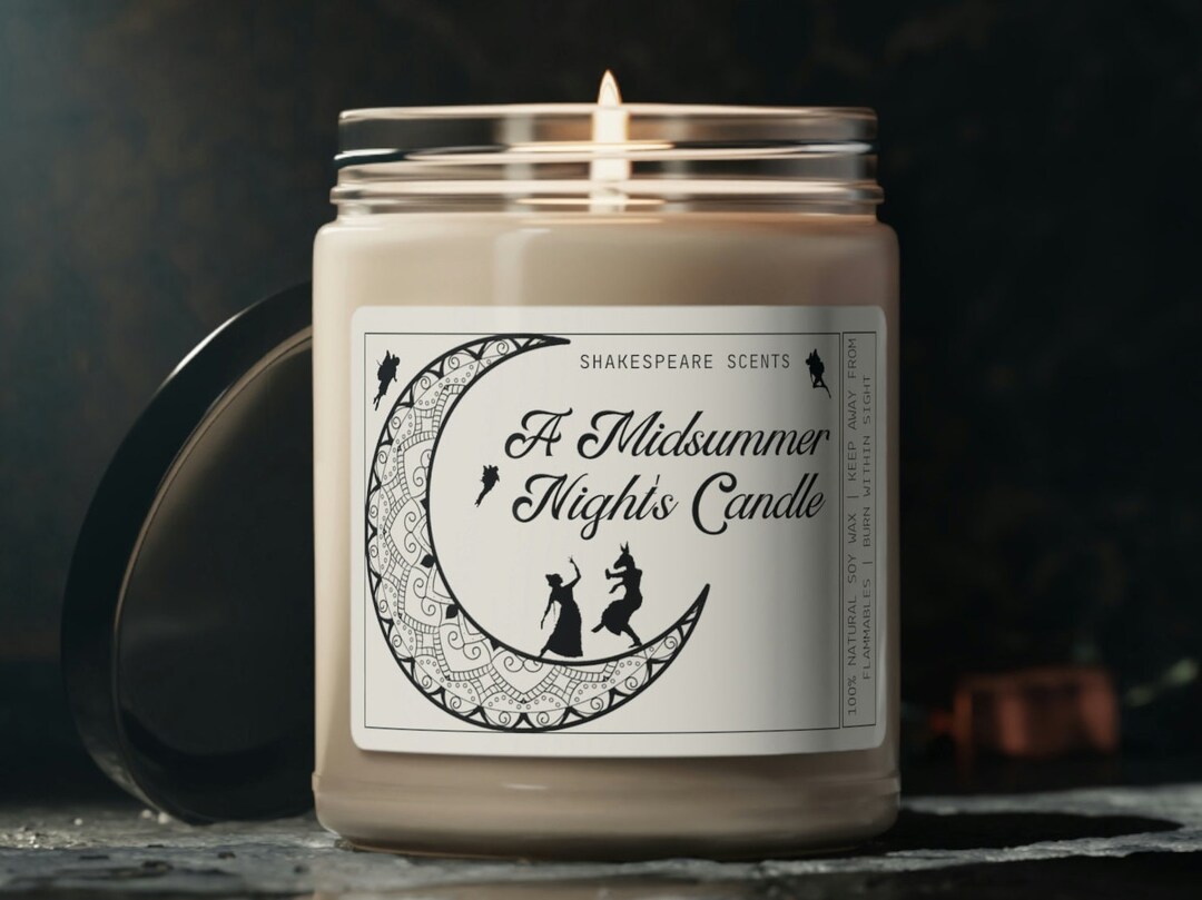 A Midsummer Night's Dream Candle: Shakespeare Literary Gift - Etsy