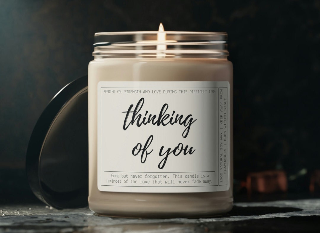 Thinking of You Candle: Sympathy Gift, Natural Soy Wax - Etsy