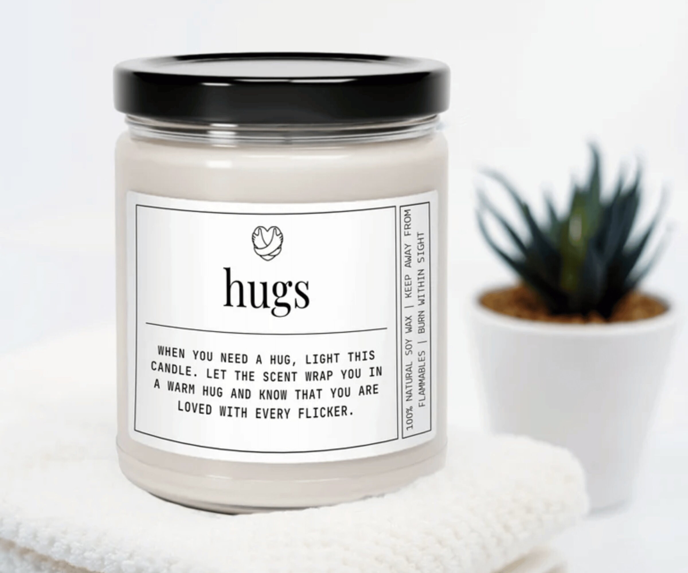 Hug Candle Send a Hug, Thinking of You Sending Love, Sympathy Gift ...