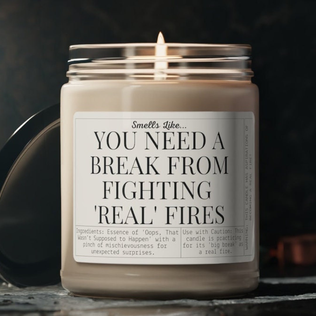 Firefighter Relaxation Candle: Natural Soy Wax, 50 Hour Burn - Etsy