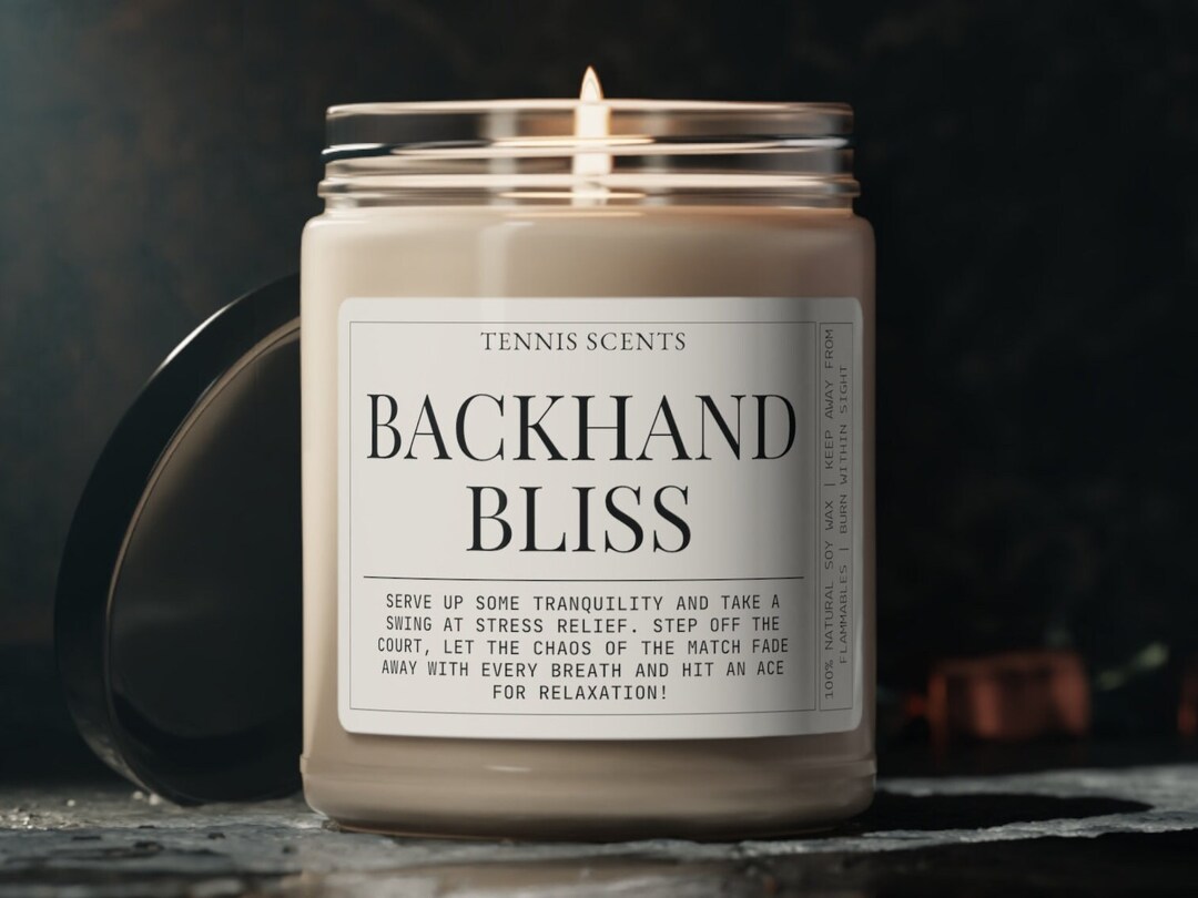 Tennis Candle: Backhand Bliss, Aromatherapy Scents, 9oz - Etsy