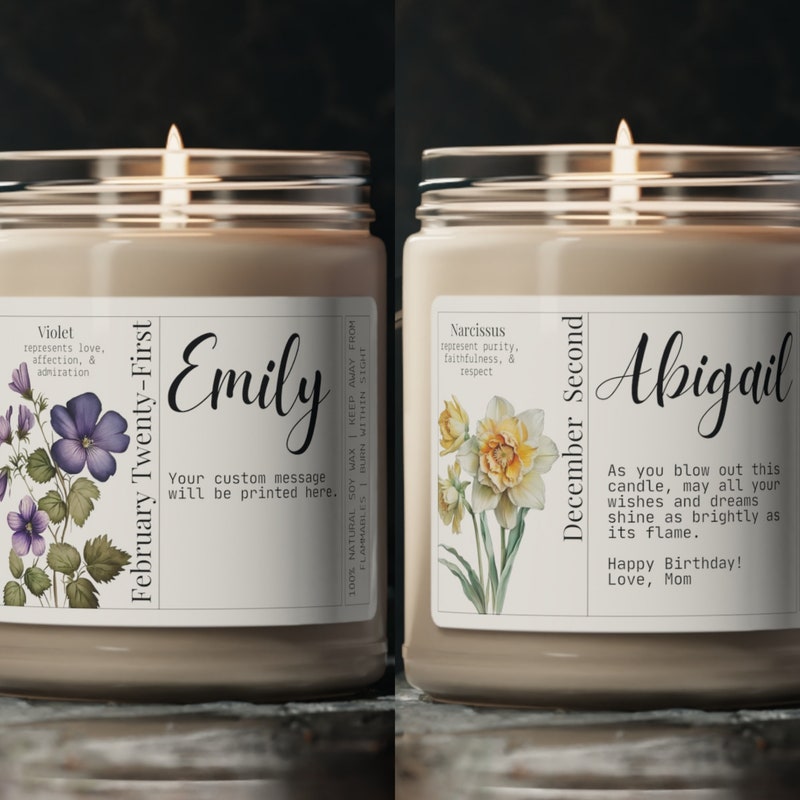 Personalized Candles - Etsy