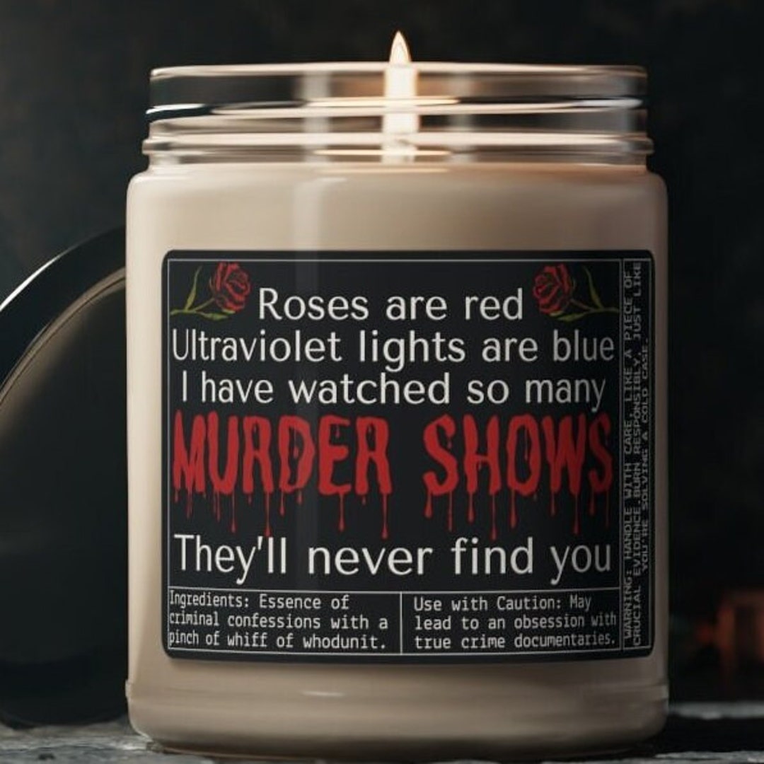 True Crime Gifts Murder Shows Candle Serial Killer True Crime Club ...