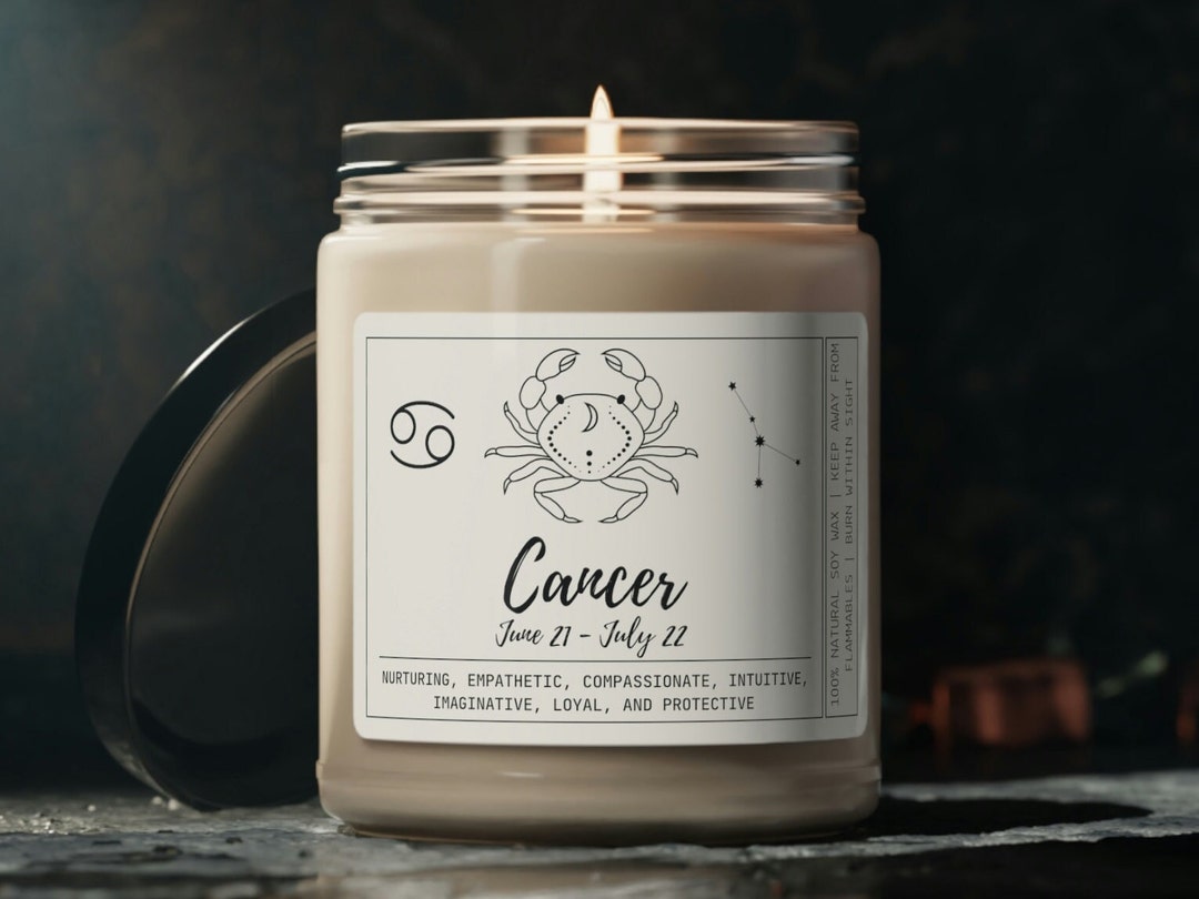 Cancer Zodiac Candle - the Perfect July Birthday Gift | Cancer Gift ...