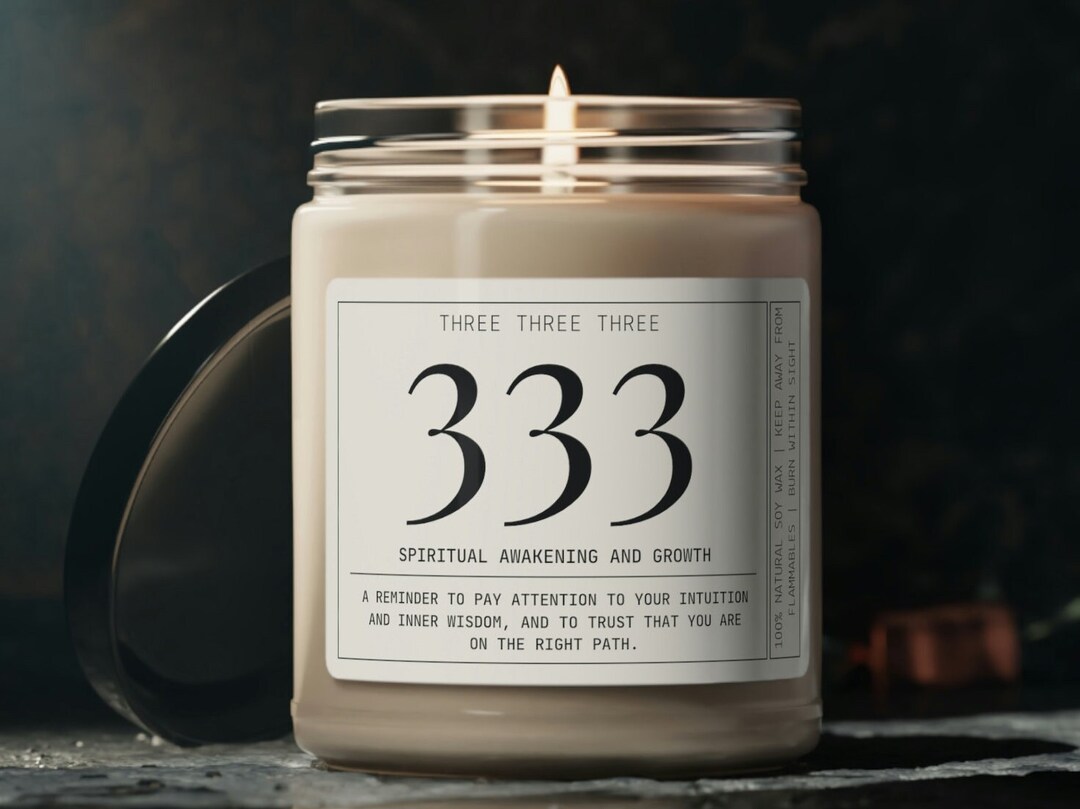 333 Angel Numbers Candle - A Spiritual Law of Attraction Gift ...