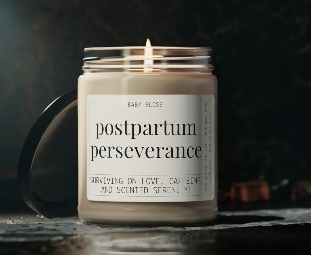 Postpartum Perseverance Candle: New Mom Gift, Natural Soy Wax - Etsy