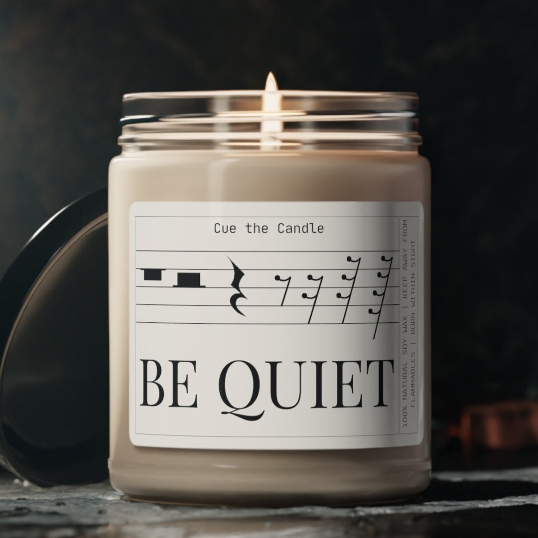 Music Note Candle - Be Quiet | Band Director Gift, Music Teacher, Choir ...