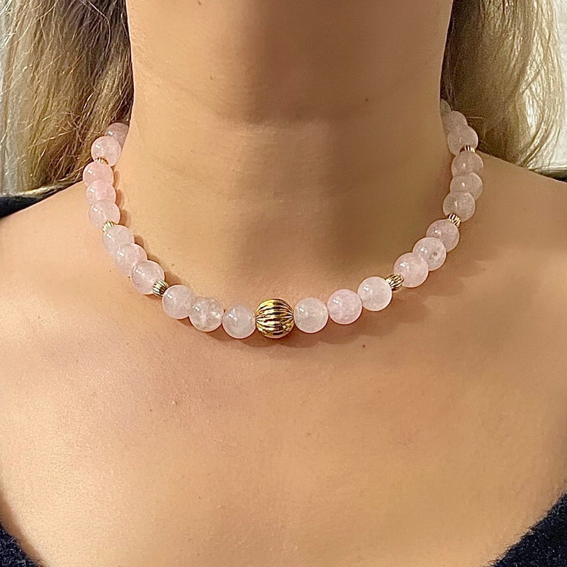 Pink Necklace - Etsy