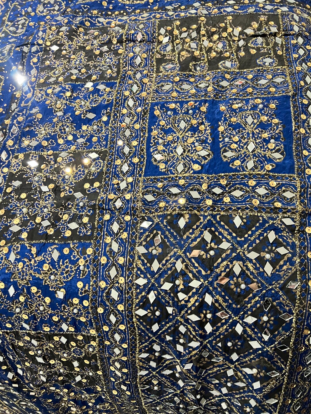 Gorgeous Pakistani Mirror Dupatta in Navy Blue! - Etsy
