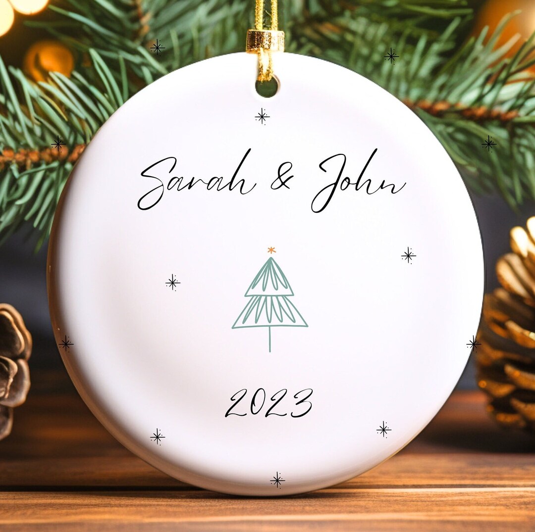 Personalized Couples Christmas Ornament, First Christmas Together Gift ...