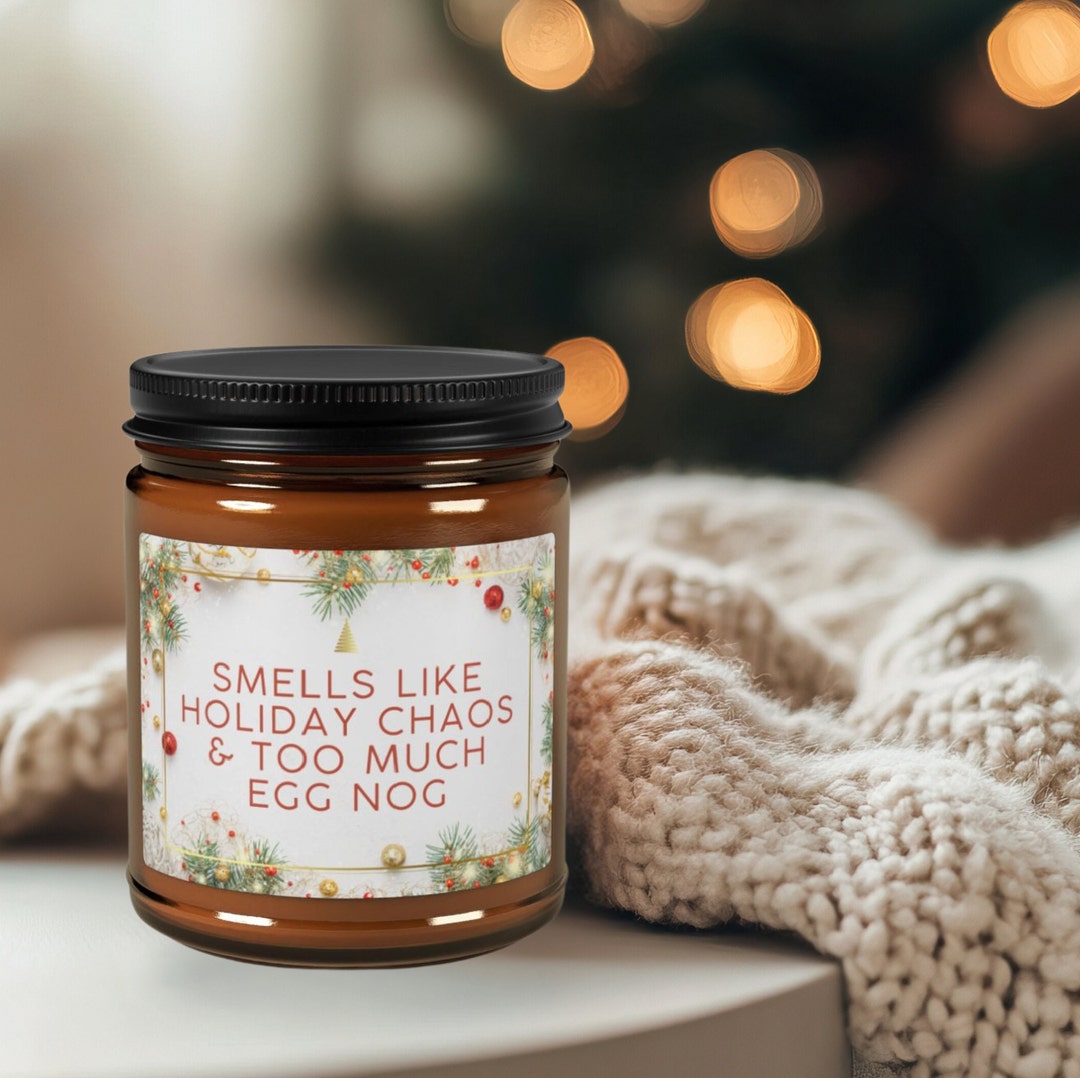 Funny Holiday Chaos Scented Soy Candle, Christmas Candle Gift, Amber ...