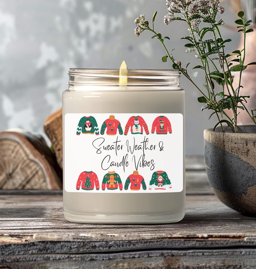 Soy Candle, Fall Candle, Sweater Weather Candle, Funny Candle, Holiday ...
