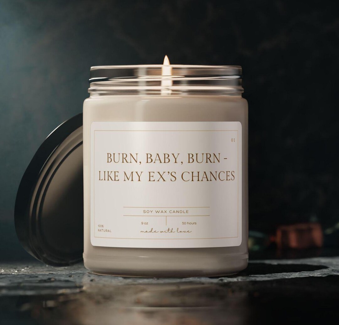 Funny Candle for Friend Gift, Burn Like My Exs Chances, Break up Gift ...