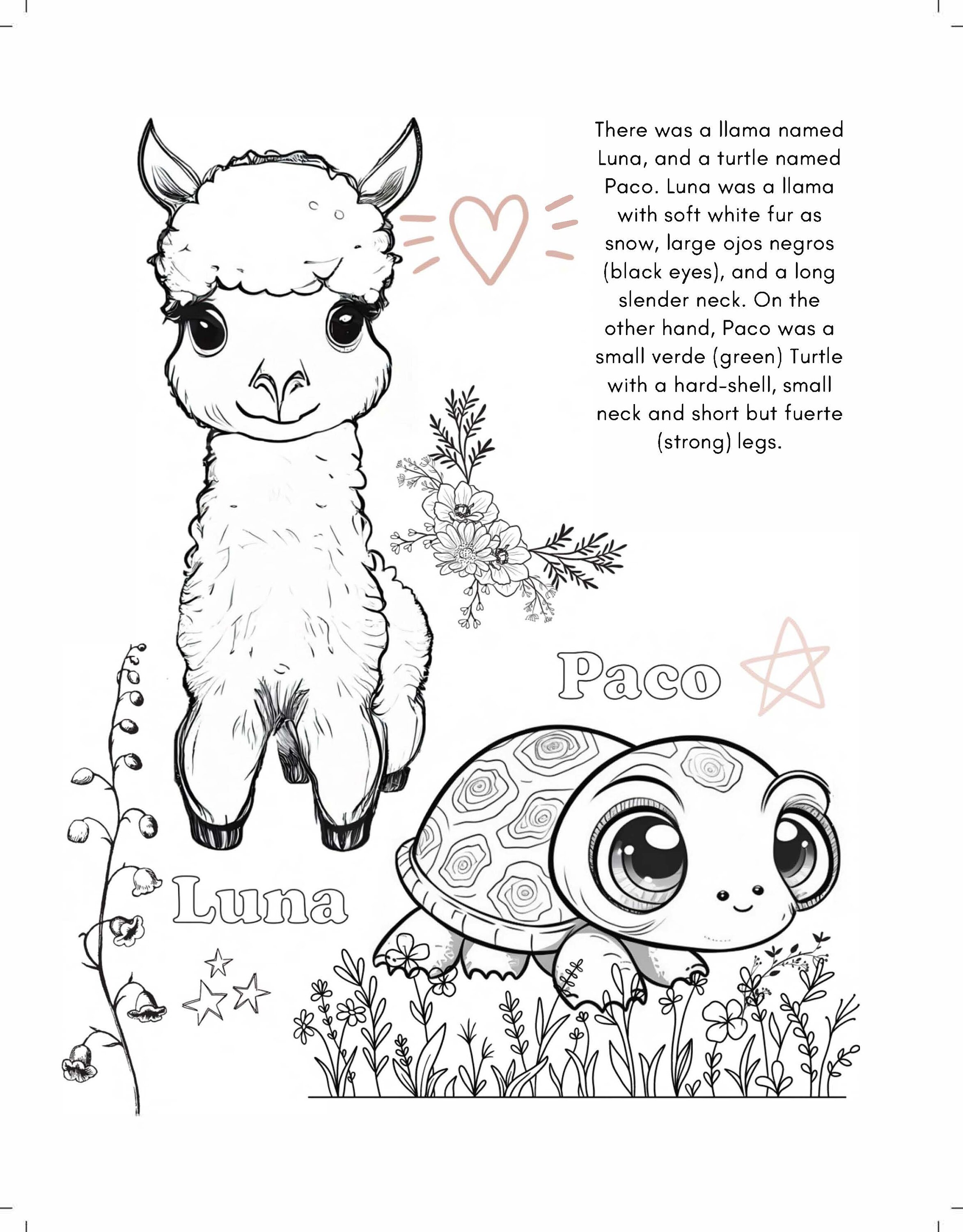 Printable Coloring Book Paco Y Luna a Story of Amistad and Overcoming ...