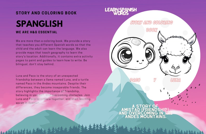 Printable Coloring Book Paco Y Luna a Story of Amistad and Overcoming ...