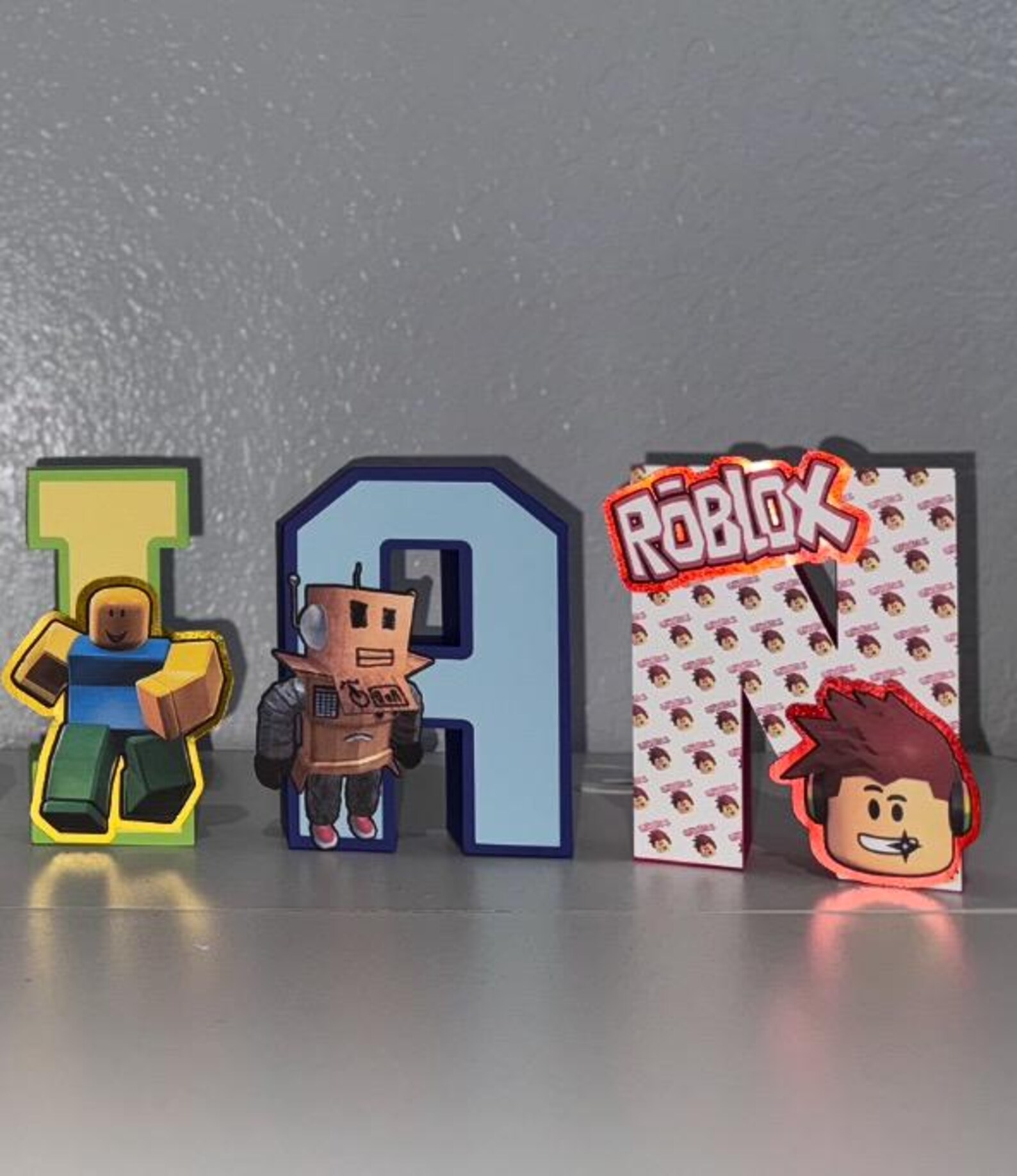 Roblox 3D Letter: Custom Birthday Party Decor - Etsy