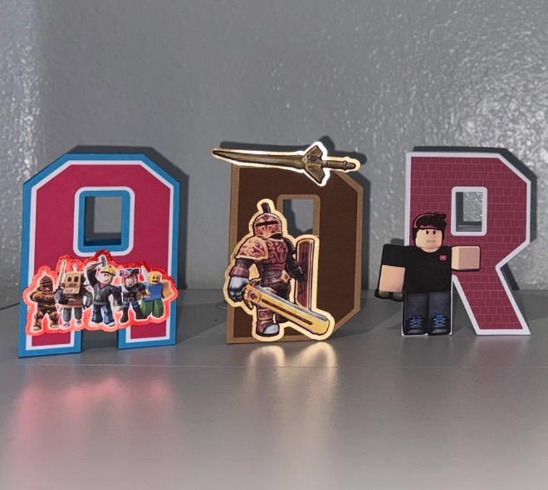 Roblox 3D Letter: Custom Birthday Party Decor - Etsy