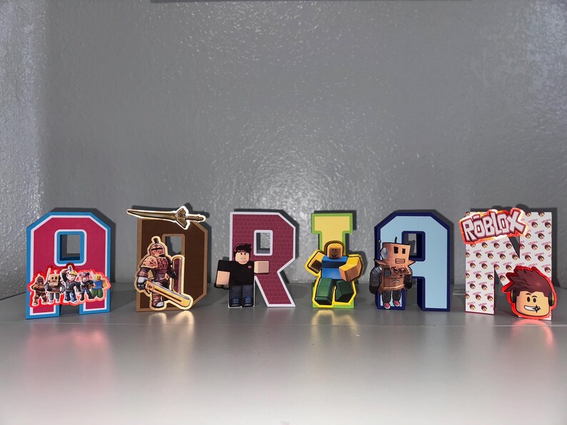 Roblox 3D Letter: Custom Birthday Party Decor - Etsy