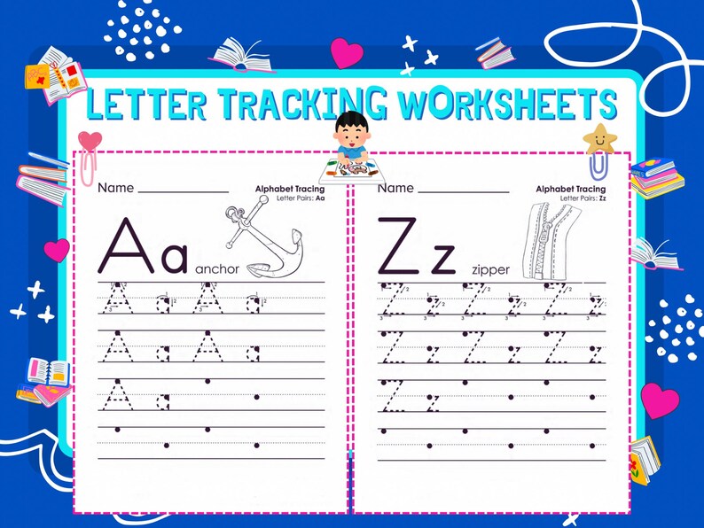 26 ABC Tracing Worksheets | Preschool- Kindergarten | Handwriting ...