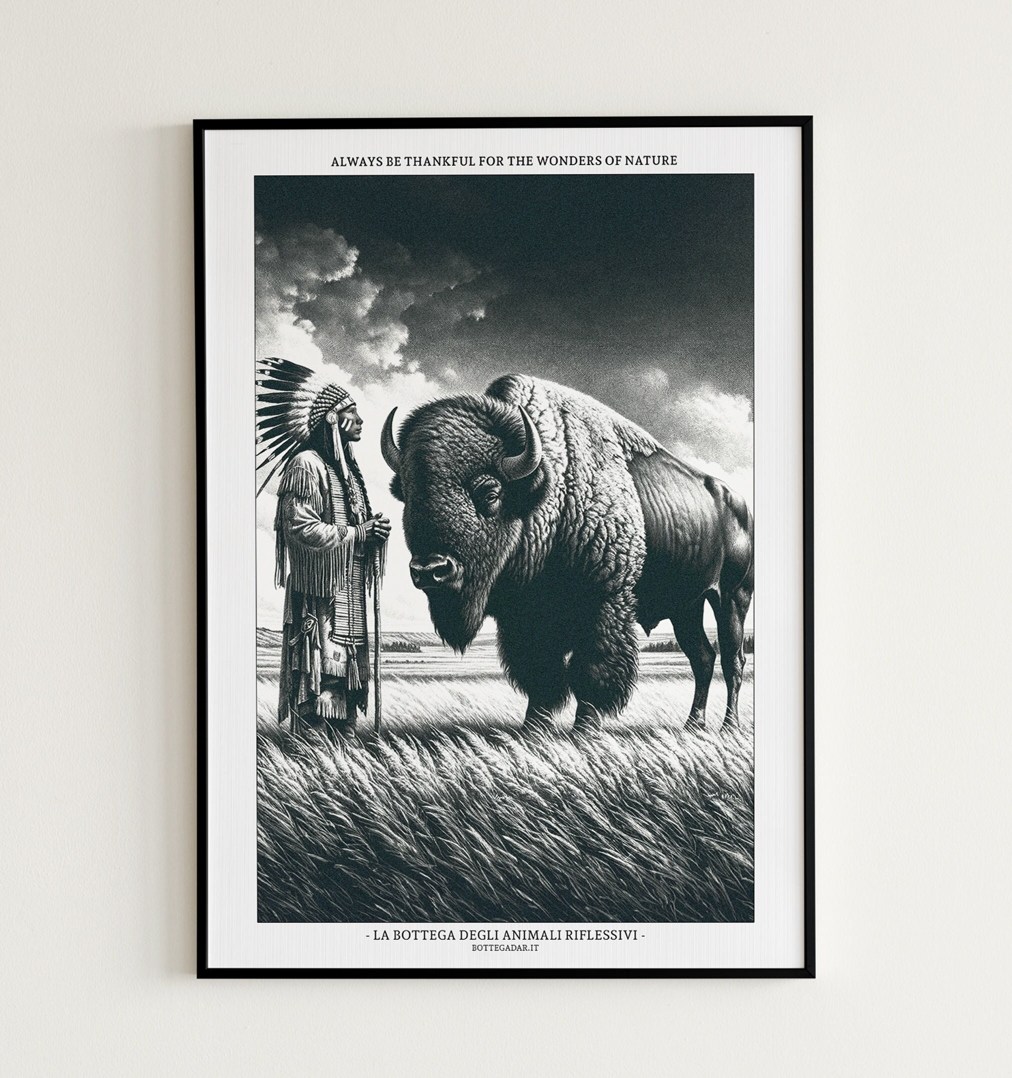 Bison Lesson, Native Americans, Vintage Poster, American Bison - Etsy