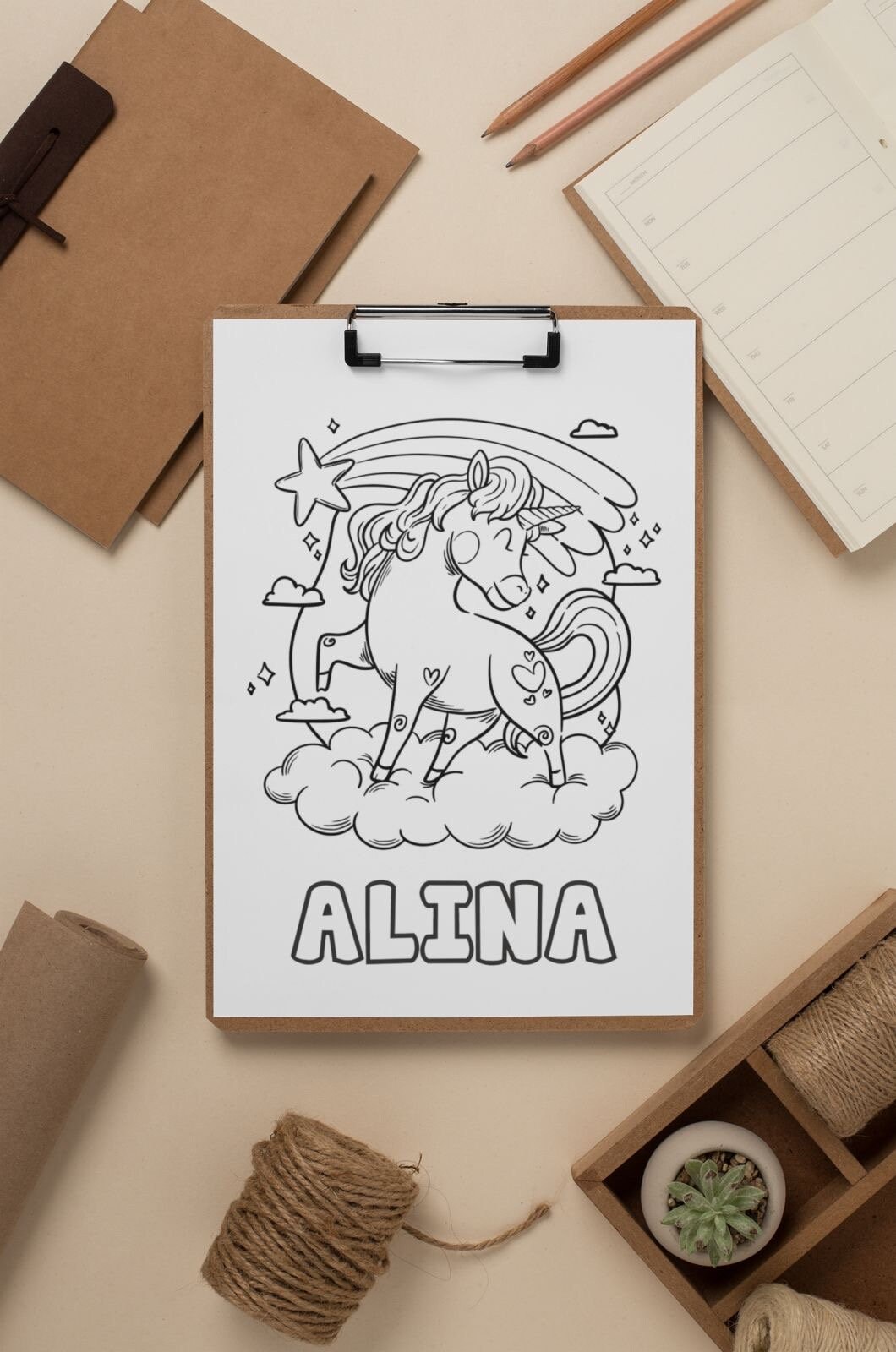 Personalized Printable Coloring Page for Kids - Customized and Unique ...