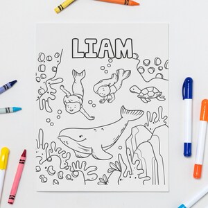 Personalized Printable Coloring Page for Kids - Customized and Unique ...