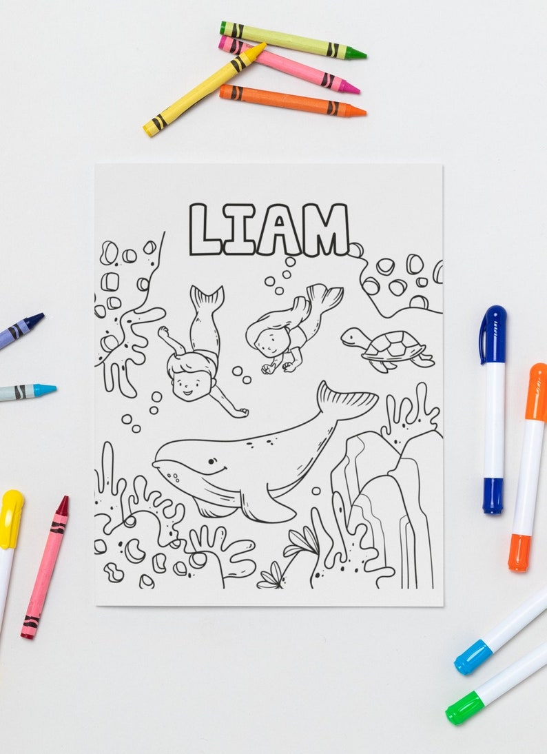 Personalized Printable Coloring Page for Kids - Customized and Unique ...