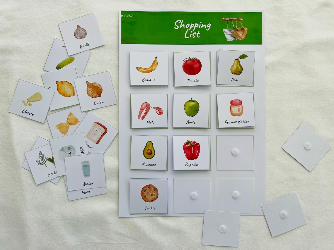 Printable Shopping List for Toddlers, Kids, Grocery List, Keep Them ...