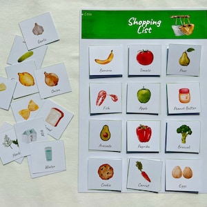 Printable Shopping List for Toddlers, Kids, Grocery List, Keep Them ...