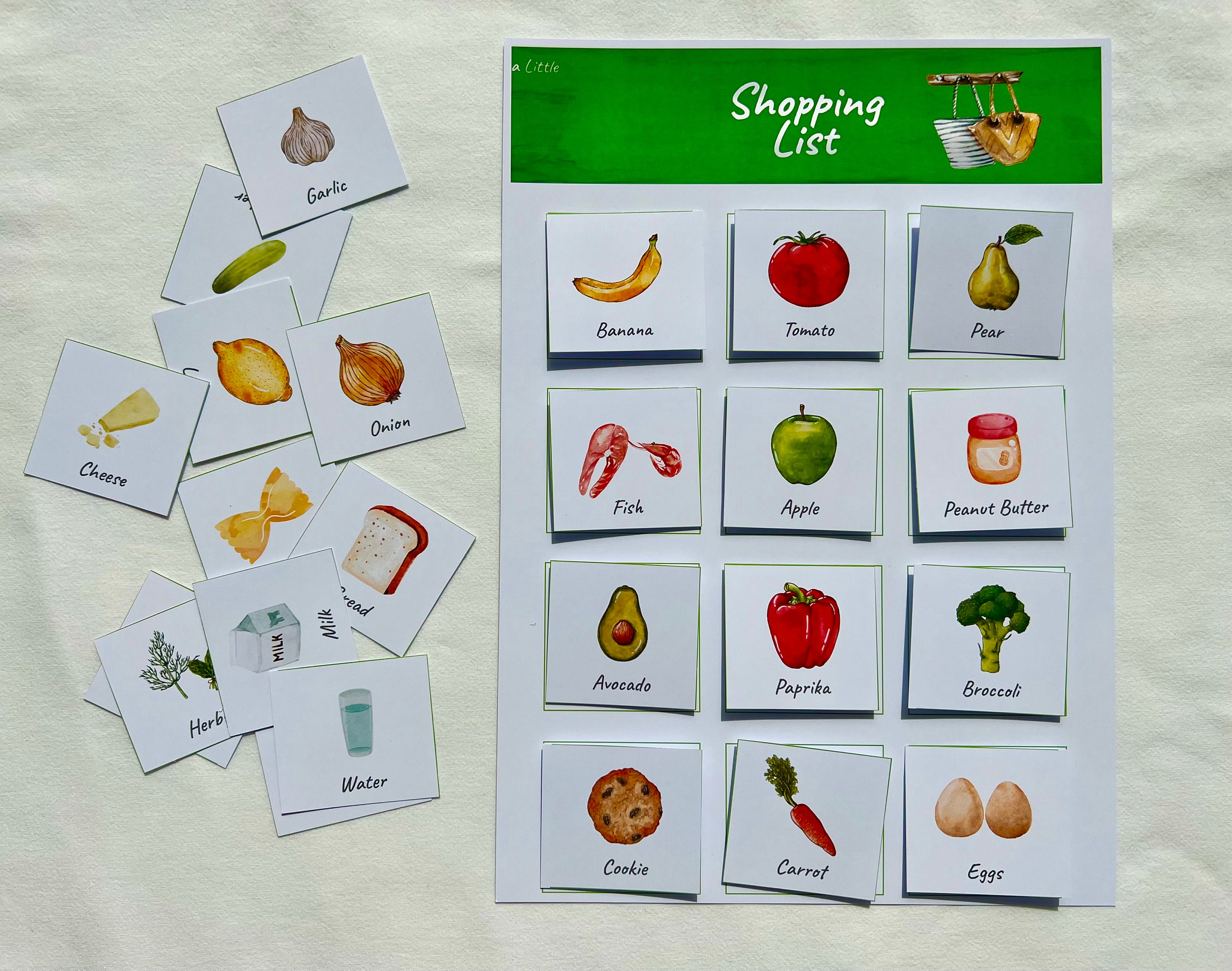 Printable Shopping List for Toddlers, Kids, Grocery List, Keep Them ...