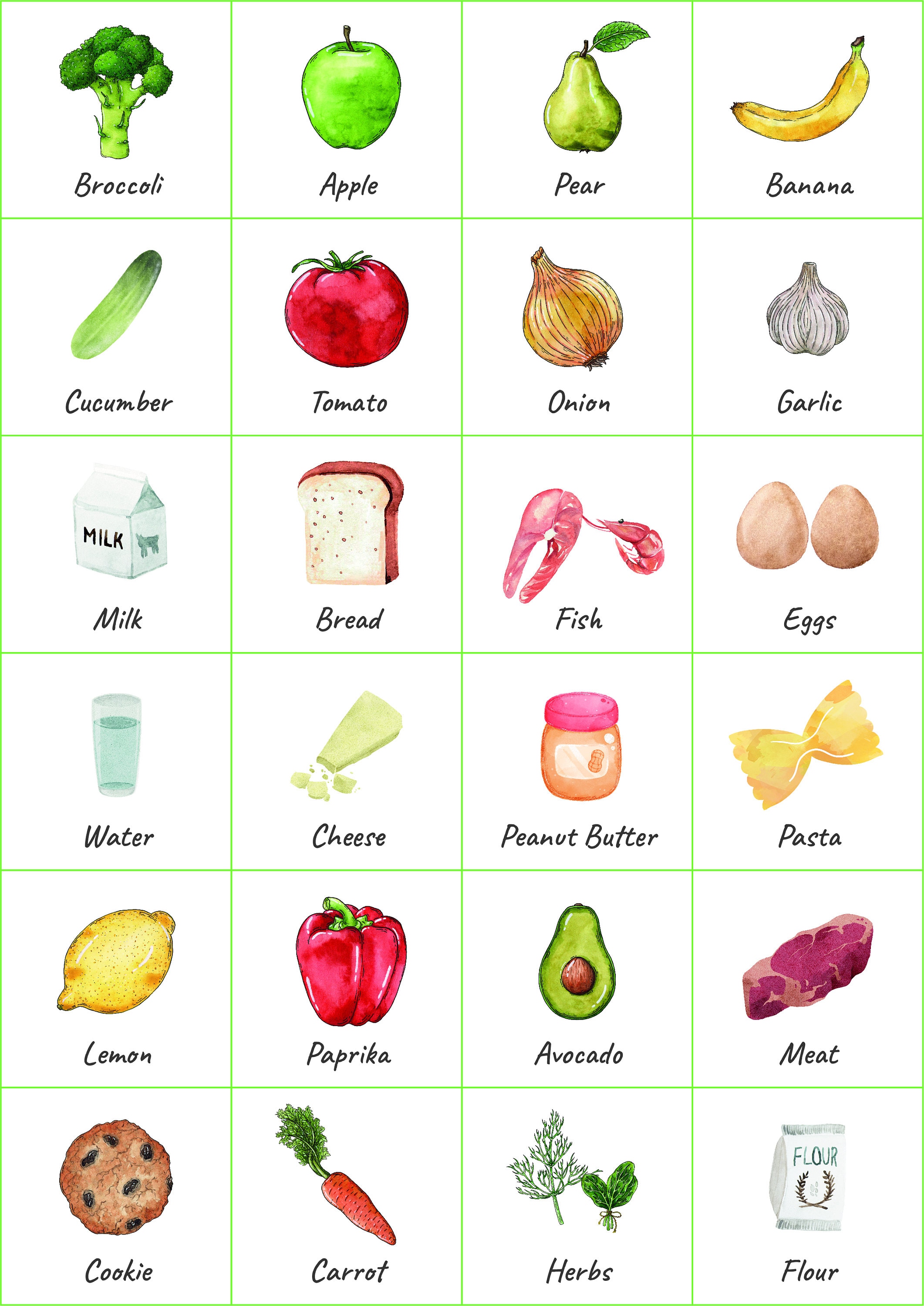 Printable Shopping List for Toddlers, Kids, Grocery List, Keep Them ...