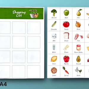Printable Shopping List for Toddlers, Kids, Grocery List, Keep Them ...