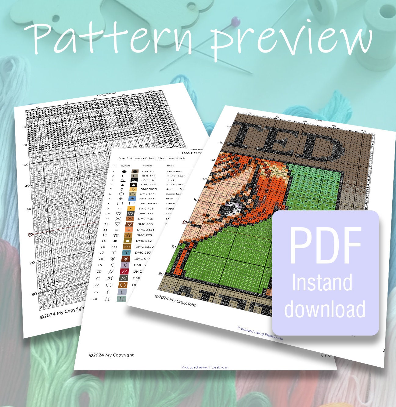 One Piece/ Nami Cross Stitch Pattern - PDF - Etsy