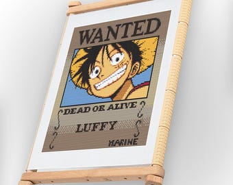 One Piece/gomu Gomu No Mi /2 Design Together/ Cross Stitch Pattern ...