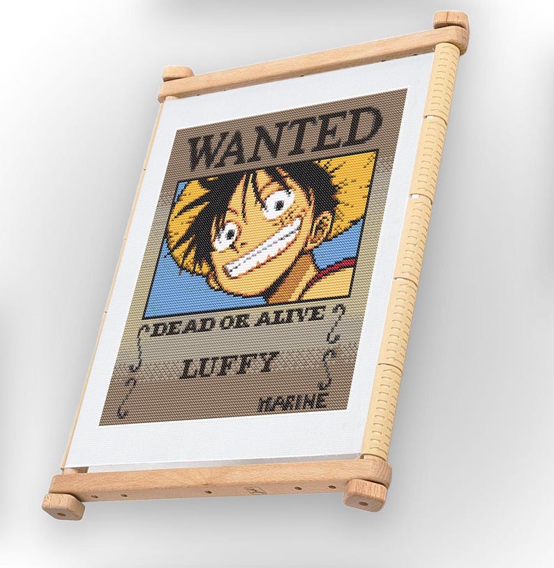 One Piece/ Luffy Cross Stitch Pattern - PDF - Etsy