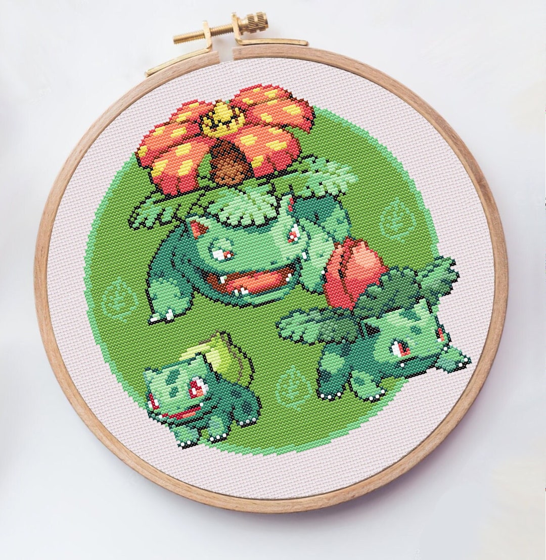 Pokémon Starters Generation 1 Evo Line Cross Stitch Pattern - PDF - Etsy