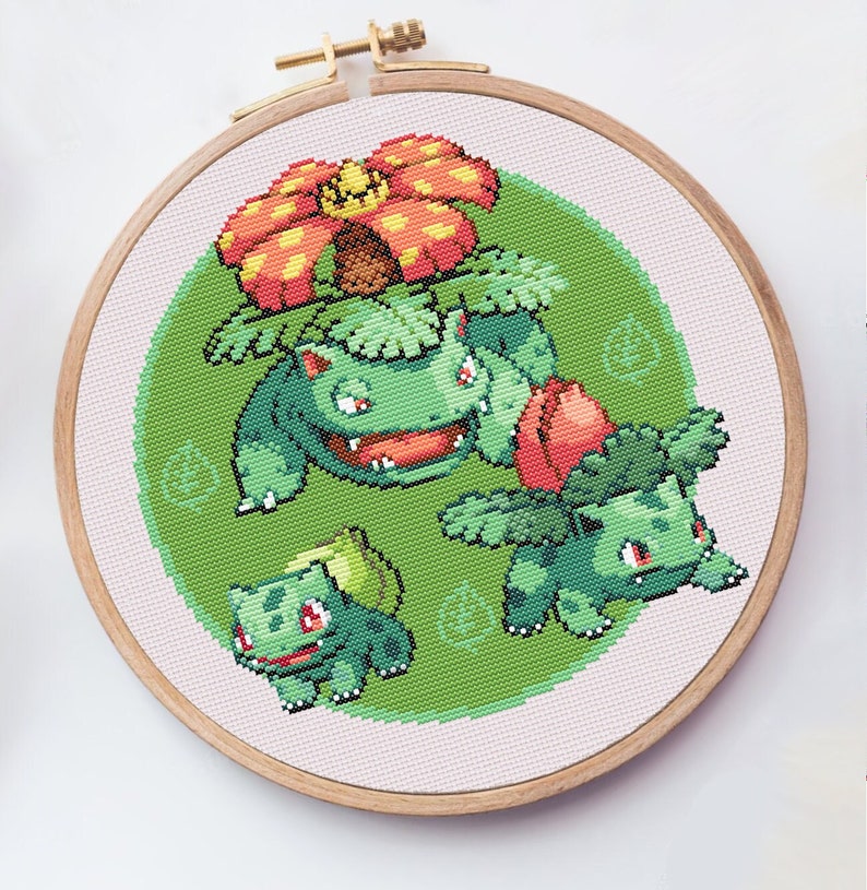 Pokémon Starters Generation 1 Evo Line Cross Stitch Pattern PDF - Etsy